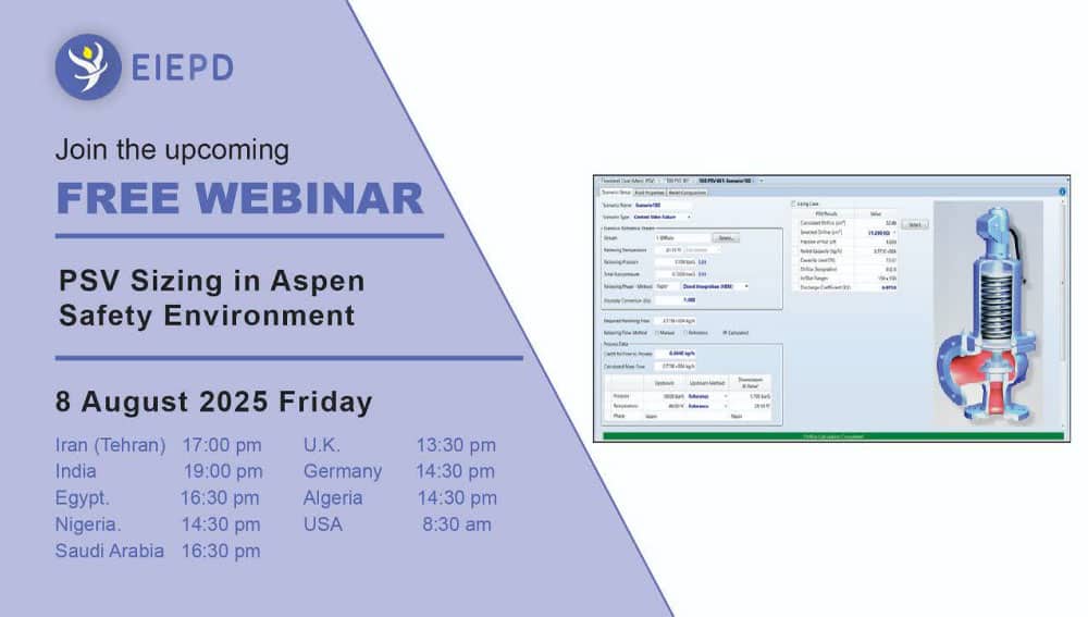 PSV Sizing in Aspen Hysys - EIEPD
